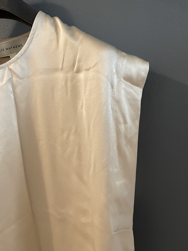 ~NEW~ LEE MATHEWS “Adela” Draped Silk Blouse sz 1 S | eBay