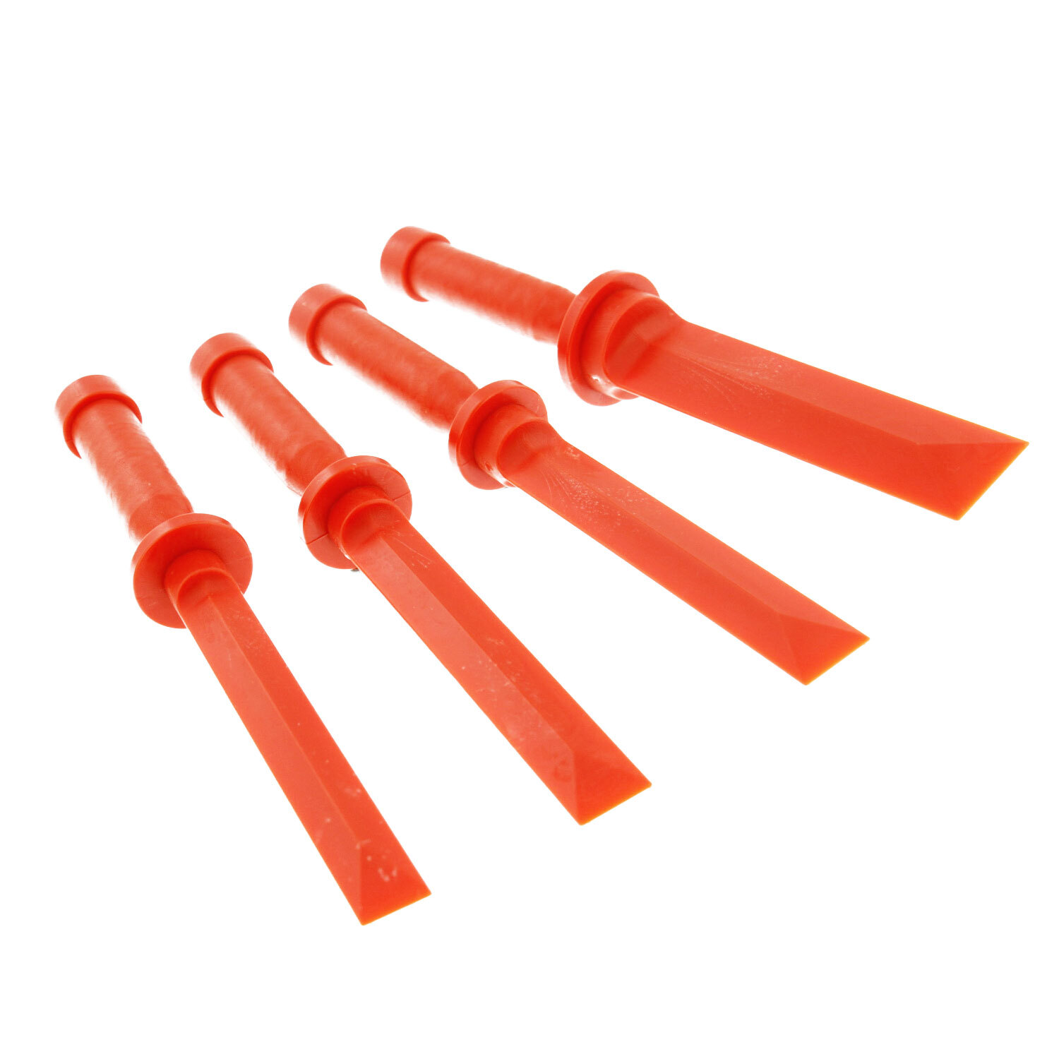 4 pc Non-Marring Plastic Chisel Scraper Set 3/4" 7/8" 1" 1-1/2" Wide ...