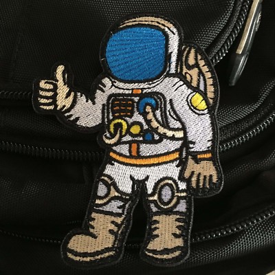 Embroidered Astronaut Cosmonaut Spaceman Retro Hook Loop Patch Fastener ...