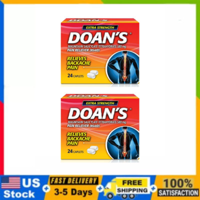 Doans Extra Strength Back Pain Relief Magnesium Salicylate 24 Count x 2 ...