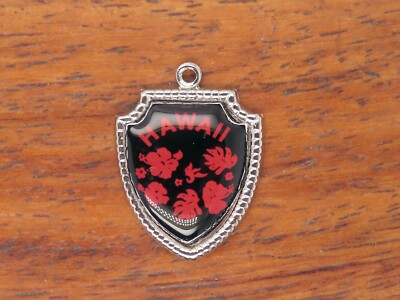 Vintage silver HAWAII STATE FLOWERS TRAVEL SHIELD charm 52-31 | eBay
