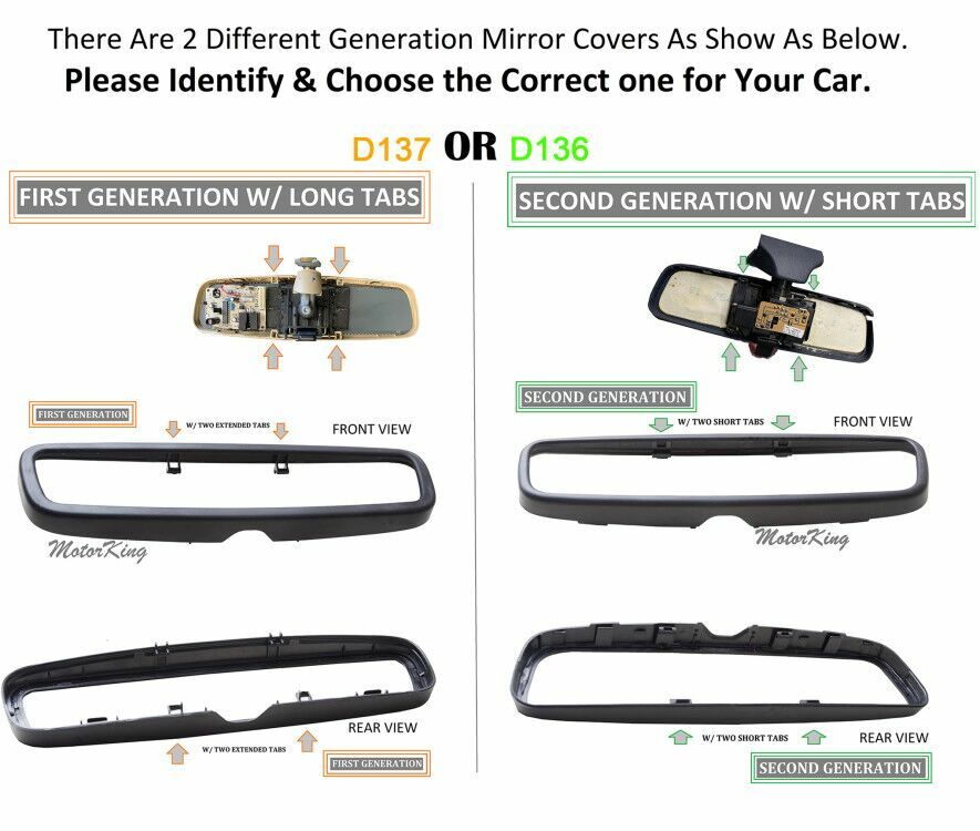 For 91-99 Benz W140 S320 S420 S500 CL500 CL600 D137 Rear View Mirror ...