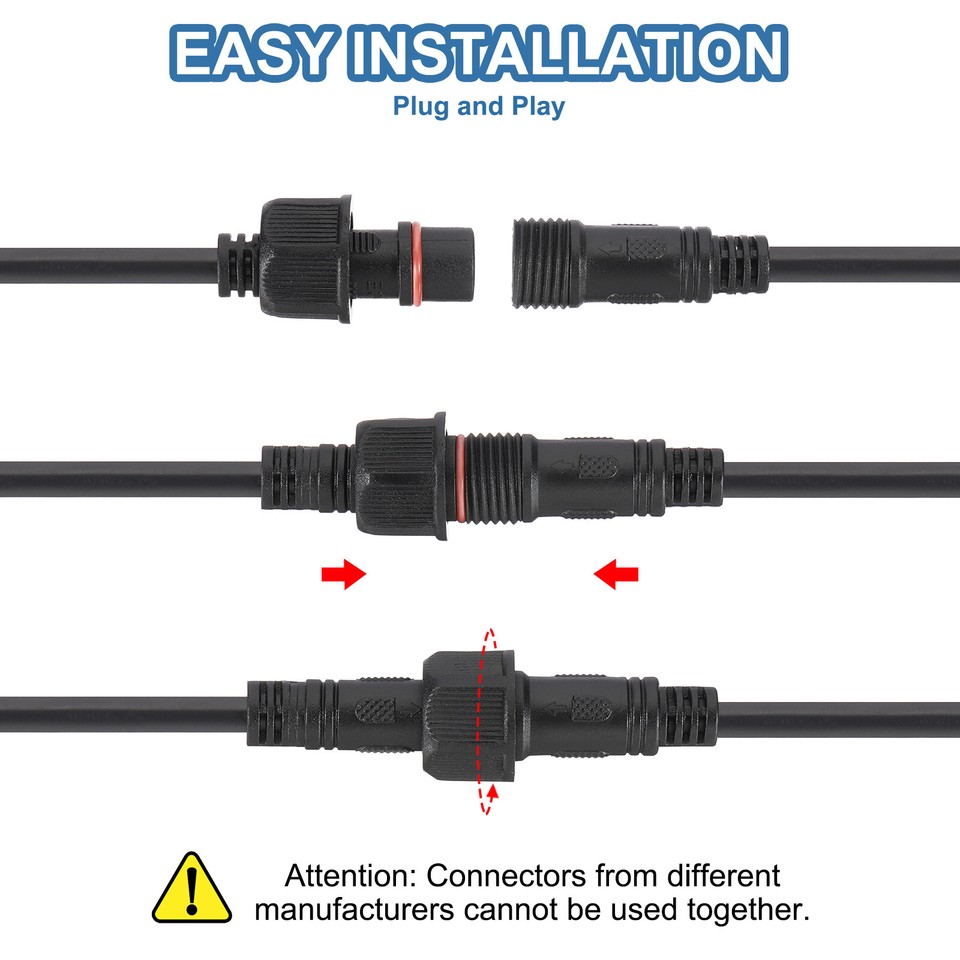 9.84Ft 17AWG 4 Pin Extension Cable Wire with 7.87" Male Female ...