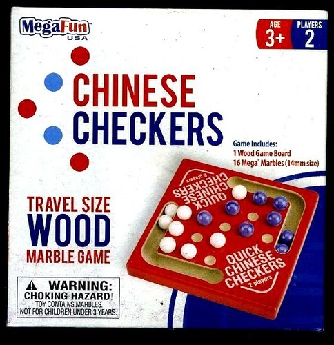 NEW MEGAFUN MEGA FUN Quick Chinese Checkers Marble TRAVEL SIZE 2 PLAYER ...