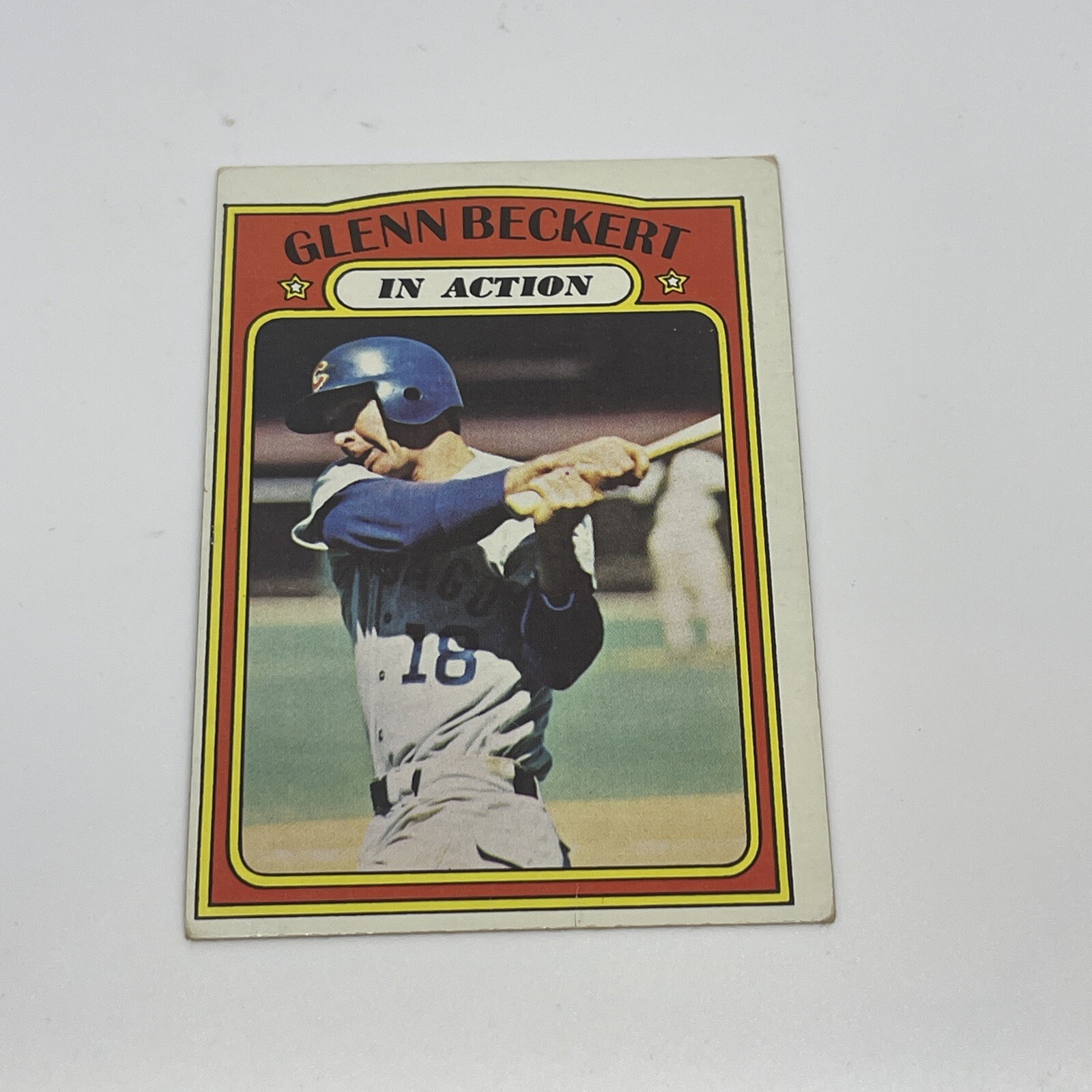 1972 Topps Baseball #46 Glenn Beckert In Action IA Chicago Cubs | eBay