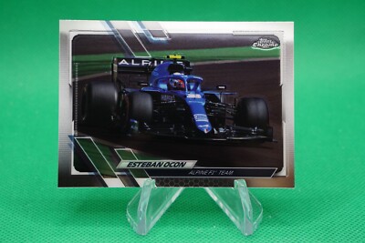 (2 Cards) 2021 Topps Chrome F1 Base F1 Cars #105 Esteban Ocon Alpine F1 ...