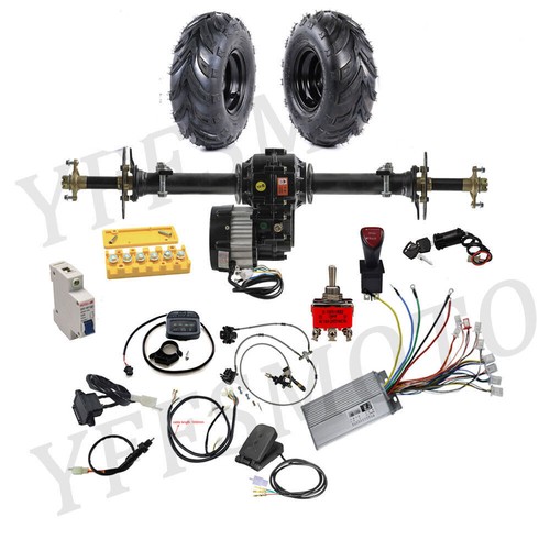 30'' Rear Differential Axle Kit 48V 1000W Motor 6'' Tyre Rim for Go ...