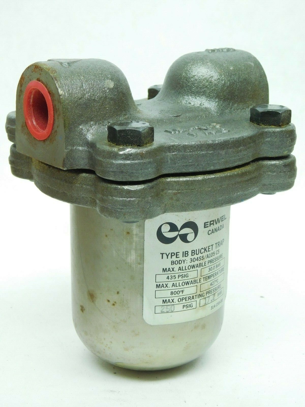 NOS! Erwel Inverted Bucket TYPE IB Steam Trap, 1/2" connection, 250 psi ...
