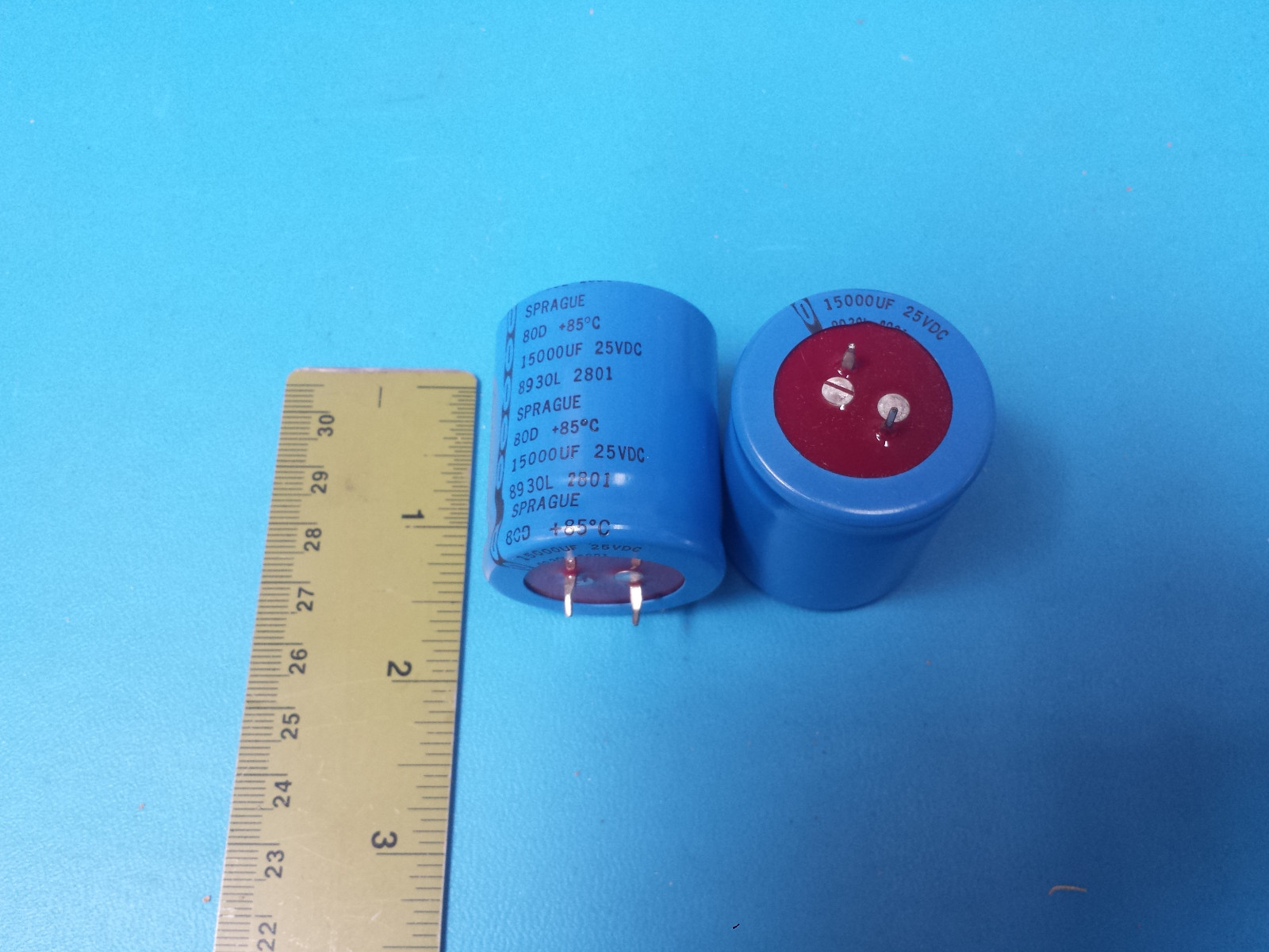 (2pcs) Capacitors, Aluminum, Snap In, 15000uF 25VDC, SPRAGUE ...