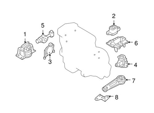 11210-EL01B Nissan Insulator-engine mounting, front 11210EL01B, New ...