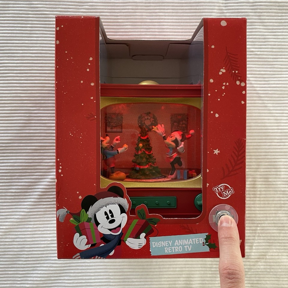 2025 ALDI Disney Mickey & Minnie Mouse Retro TV LED Christmas Village ...