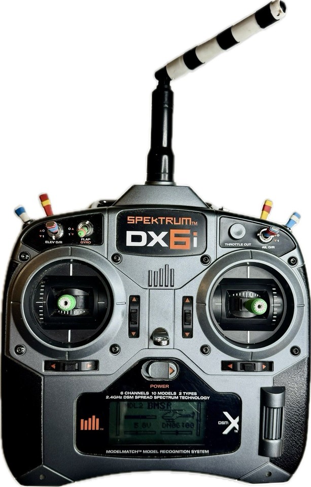 Spektrum DX6i 6 Channel 2.4GHz DSM RC Transmitter Radio Controller DX6i ...