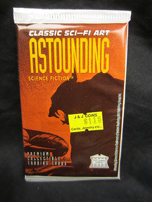 ASTOUNDING SCIENCE FICTION TRADING CARD PACK. CLASSIC SCI-FI ART. 8 ...