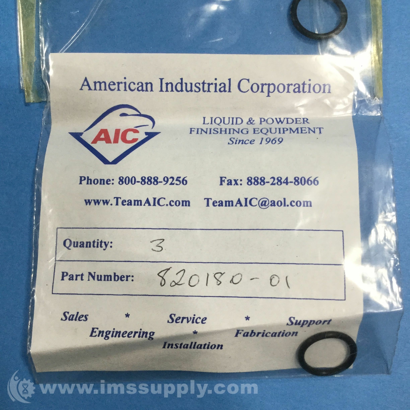 Aic 820180-01 O-Ring, Bag of 3 9877 | eBay