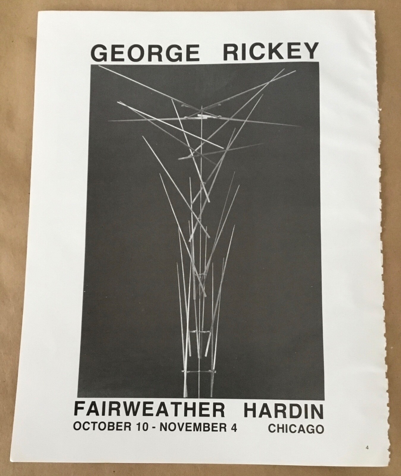 George Rickey Fairweather Hardin gallery exhibition print magazine ad ...