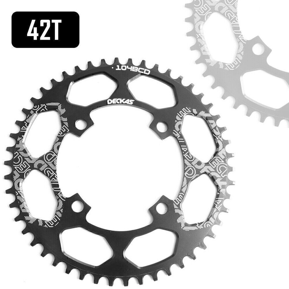 DECKAS MTB Bike Narrow Wide Round Oval Chainring Chain Ring BCD104mm ...