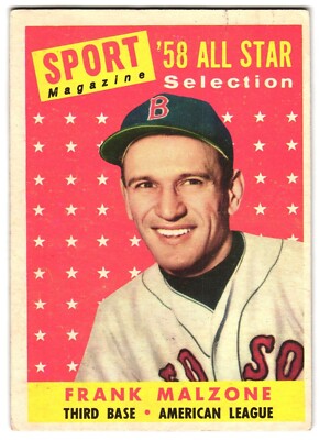 Frank Malzone 1958 Topps MLB All Star Card # 481 | eBay