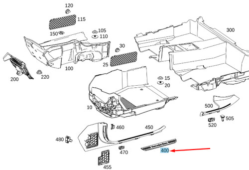 NEW MB C W205 AMG LEFT ENTRANCE OUTER COVER RAIL A2056809410 ORIGINAL ...