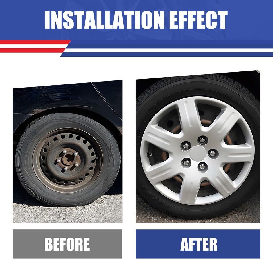 16-Inch Set Of 4 Hubcaps for 2006-2011 Honda Civic R16 Wheel Rims Cover ...