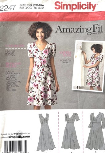 Simplicity Women's Dress Pattern 2247 Size 20W-28W UNCUT | eBay