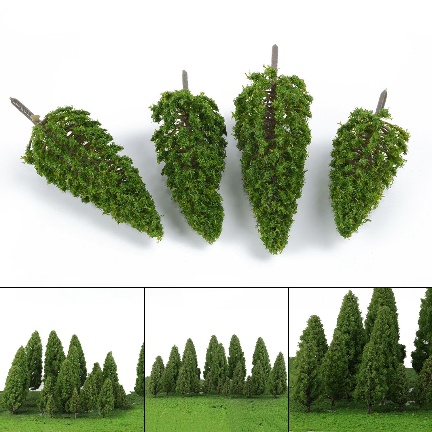 Tower Model Trees Shaped Mixed Train Forest Layout Hobbies Set Portable ...