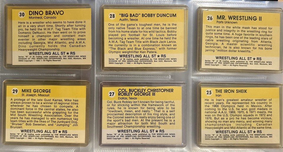 1982 Wrestling All Stars Series B (SEE DESCRIPTION) MAKE OFFER!!! | eBay
