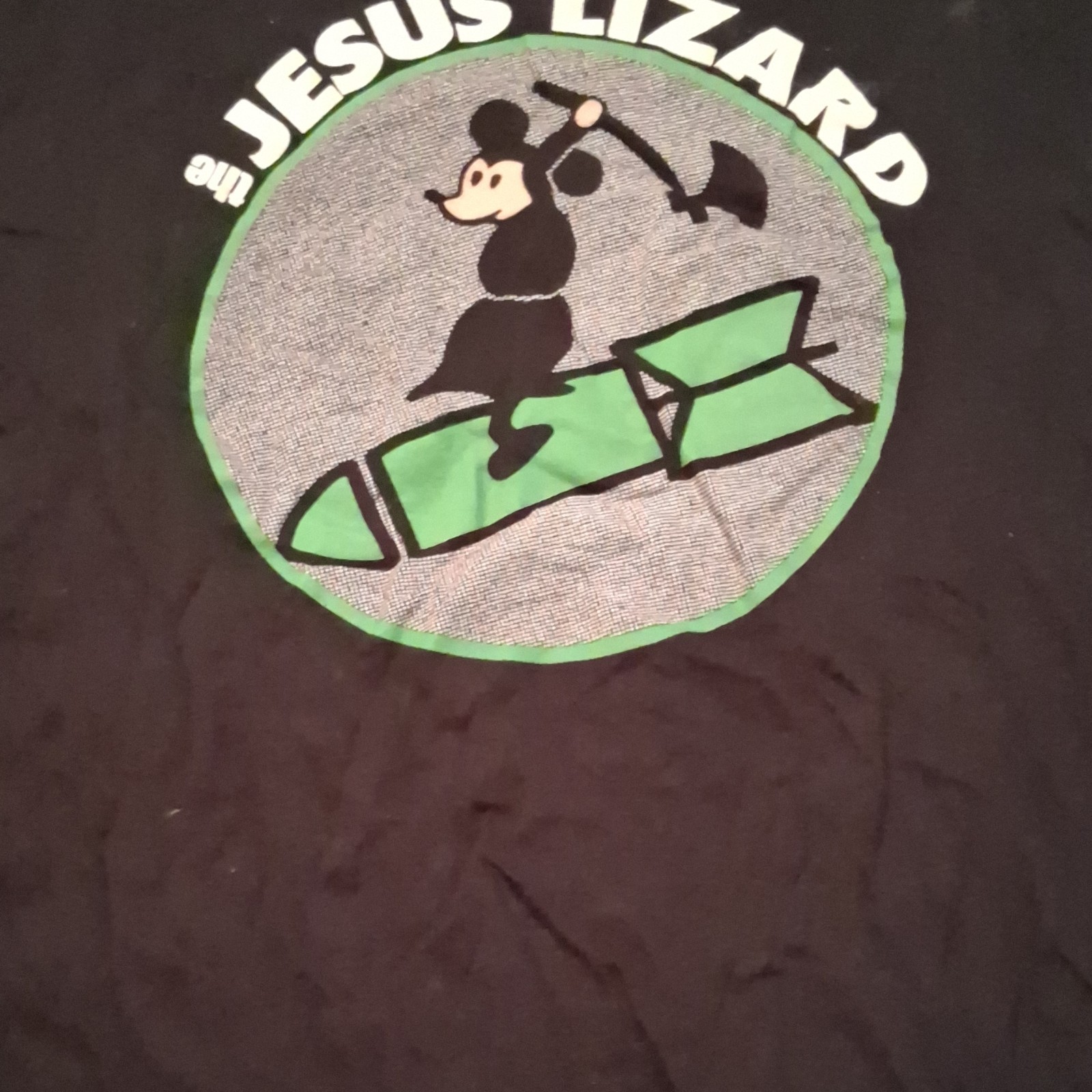 Jesus Lizard Band Vintage Mickey Mouse Men's Black Co… - Gem