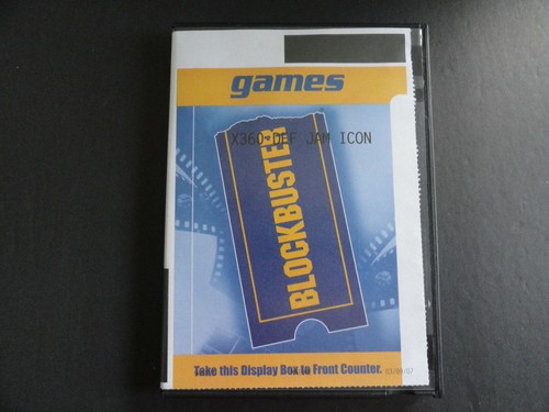 NO GAME- XBOX 360 DEF JAM ICON - BLOCKBUSTER VIDEO GAME RENTAL CASE | eBay