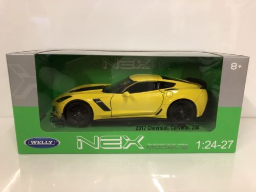 2017 Chevrolet Corvette Z06 Yellow 1:24 27 Scale Welly 2408 | eBay