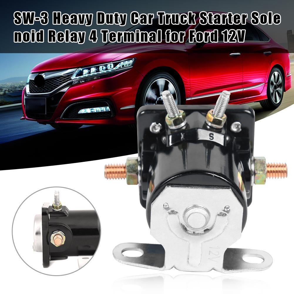 SW-3 SW-3 4 Terminals Heavy Duty Car Truck Starter Solenoid Relay 12V ...