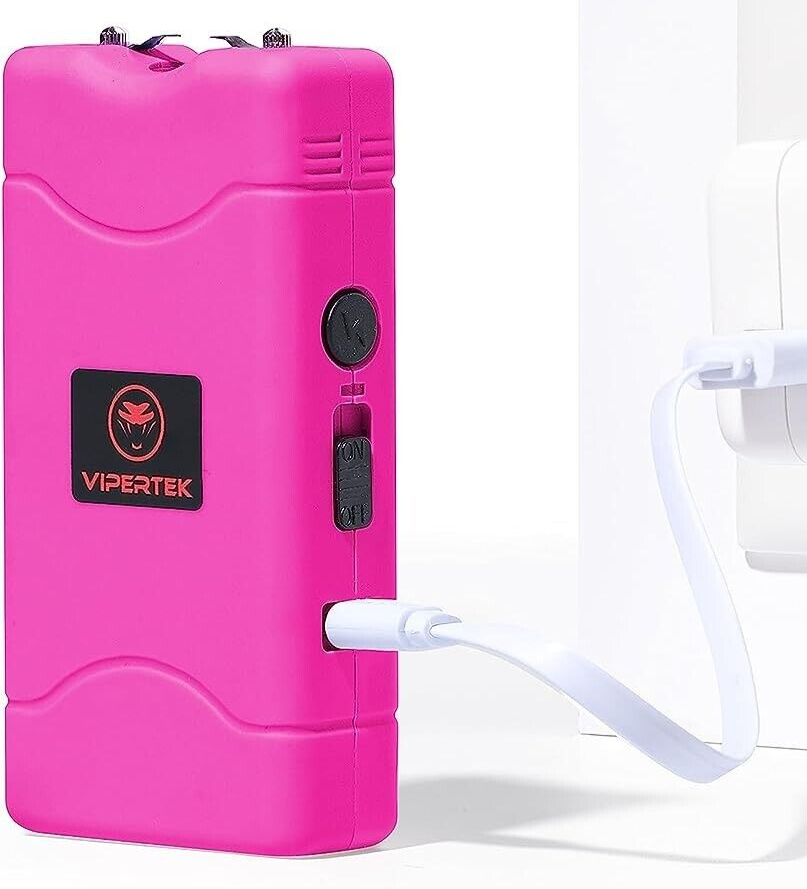 VIPERTEK Self Defense Stun Gun 880 Rechargeable LED Light+ Pepper Spray ...
