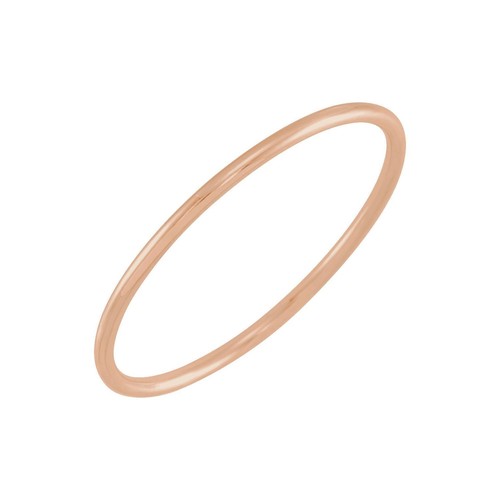 14K Rose Gold Stackable Ring 0.33g for Womens Perfect Gift for Her Size ...