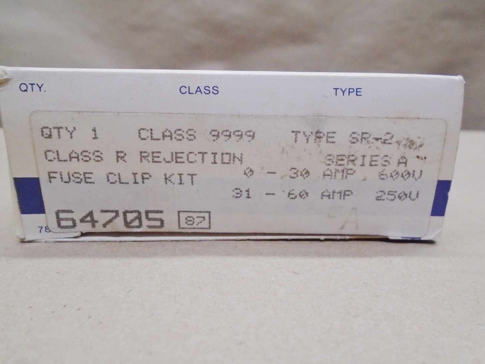 NEW Square D 9999 SR-2 Rejection Fuse Clip Kit 64705 Class R Series A ...