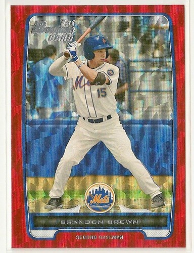 Brandon Brown 2012 Bowman Prospect RED ICE Parallel #'d 8/25 - NEW YORK ...