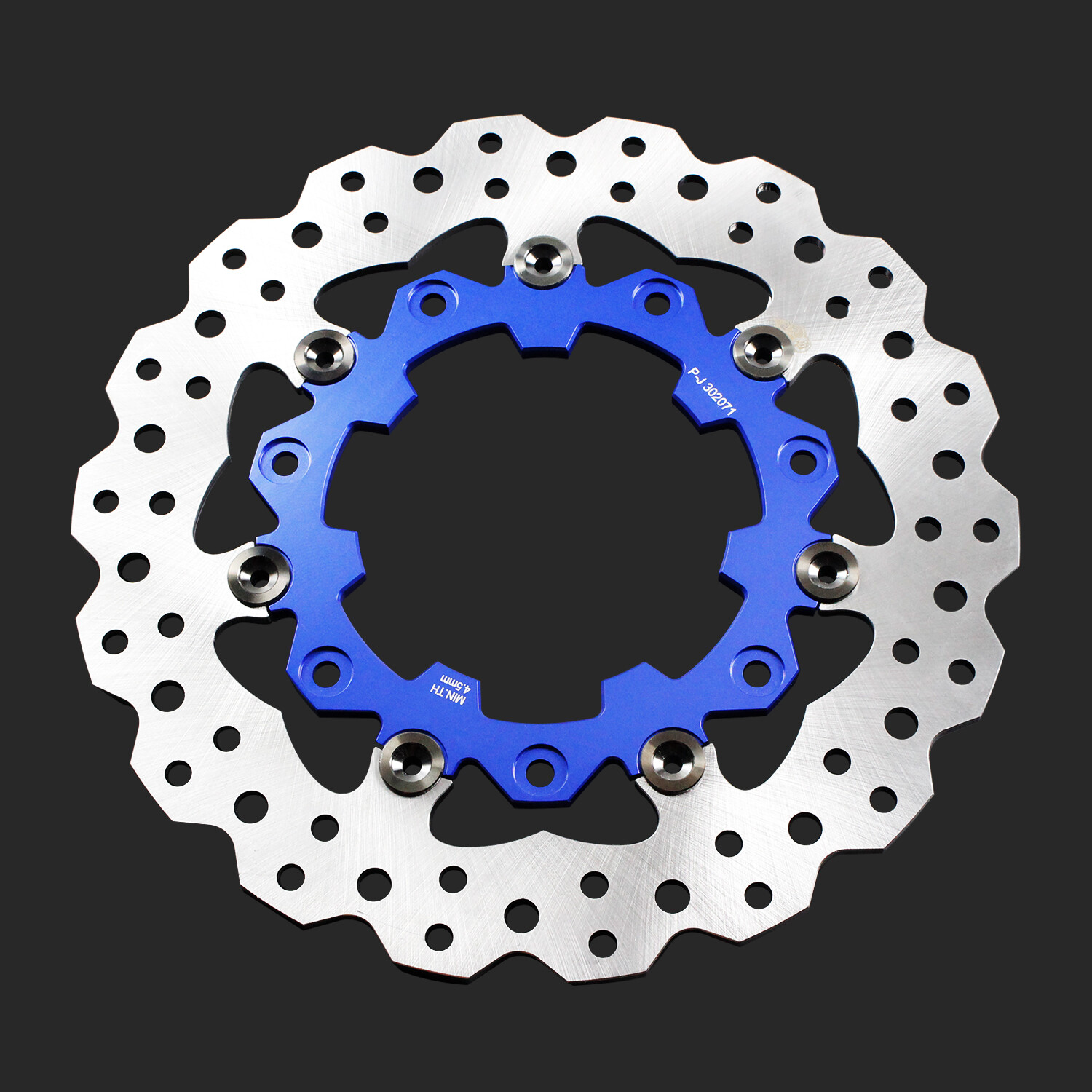 Blue 7 Holes Floating Front Brake Rotor for Harley 09-23 Touring ...