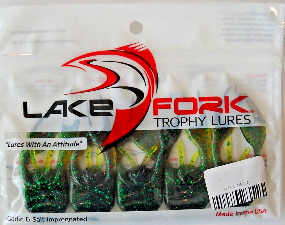 Lot of 3 Lake Fork Trophy Lures 3.5" PIG CLAW - Choose Color | eBay