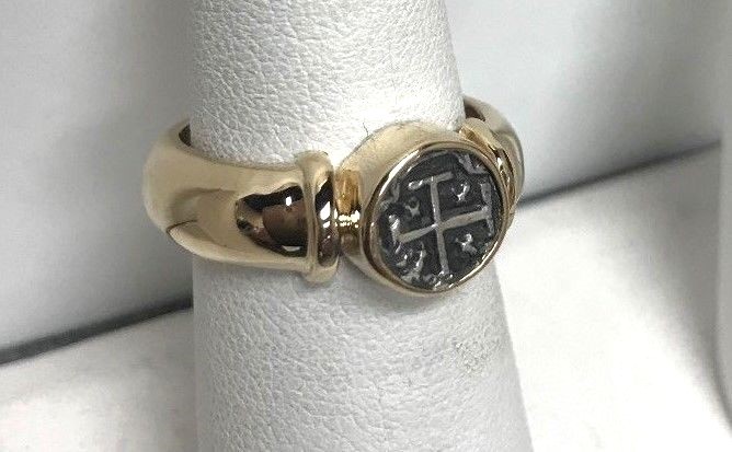 ATOCHA Coin Ring 14k Yellow Gold Sunken Treasure Shipwreck Jewelry ...