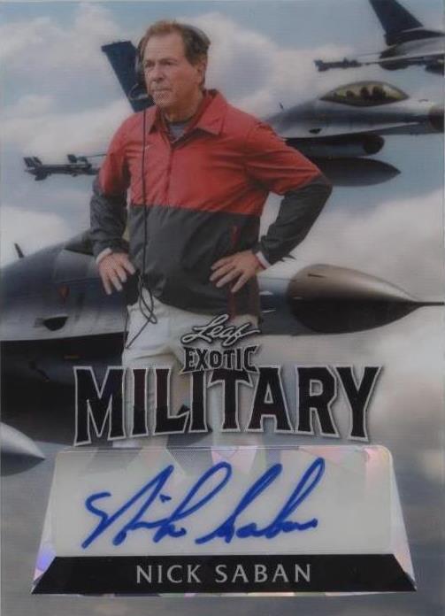 2024 Leaf Exotic Military - Autographs Nick Saban #MA-NS1 Air Force ...