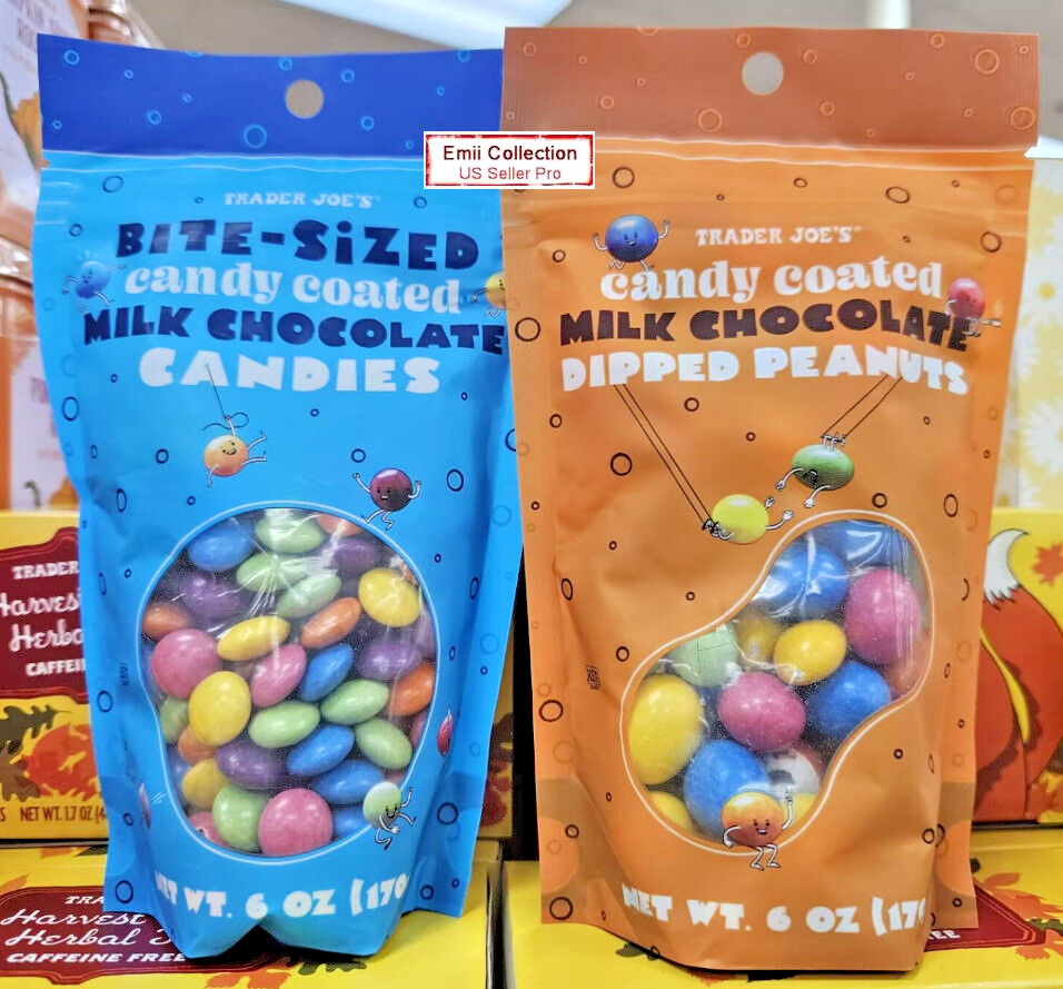 Trader Joe's Bite Sized Candy Coated Milk Chocolate Candies 6oz 170g (2 ...