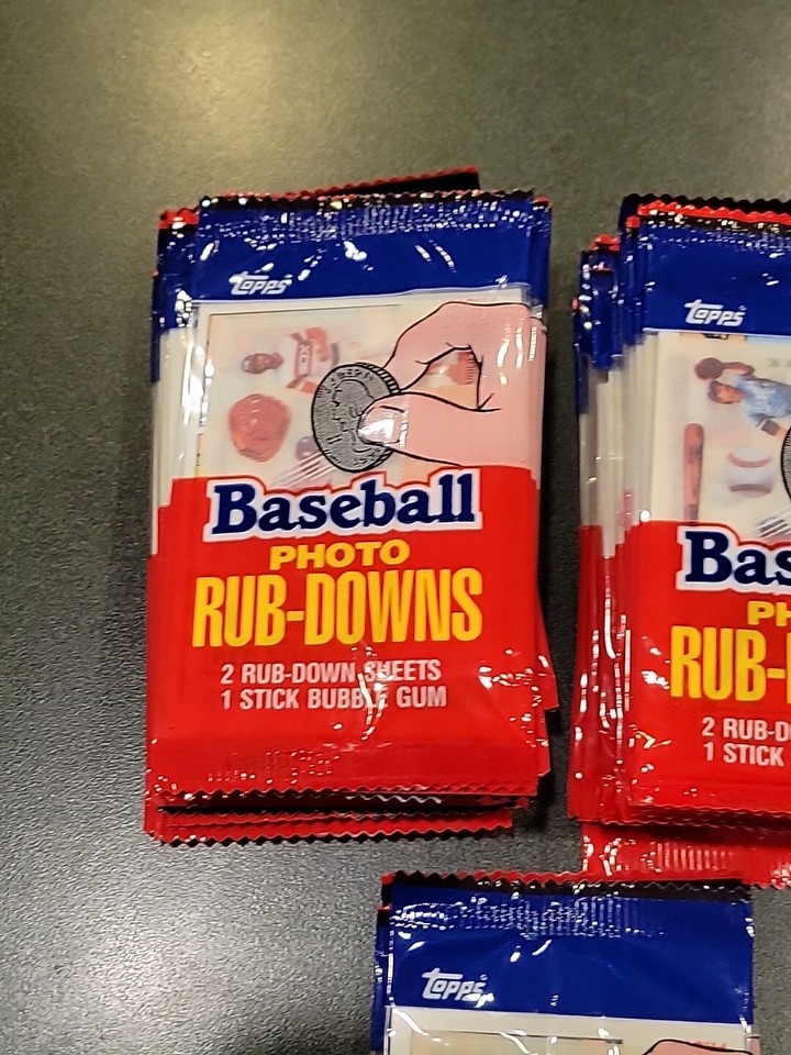 1984 Topps Baseball Photo Rub Downs Lot of 29 Unopened Packs | eBay