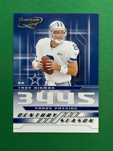 2001 Leaf Quantum Football Century Season #CS-64 Troy Aikman /1000 | eBay