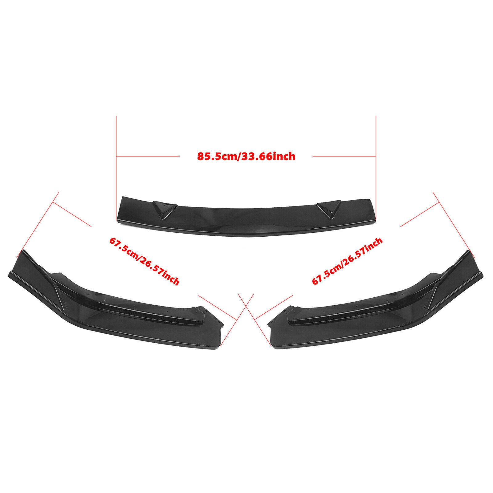 1 Set Front Lip Spoiler Splitter Kit For Infiniti Q60 2017-2022 2018 ...