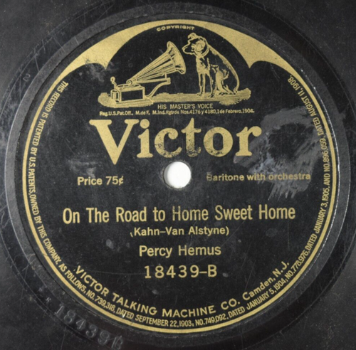 Percy Hemus - 78 RPM Victor - On The Road To Home Sweet Home A12E | eBay