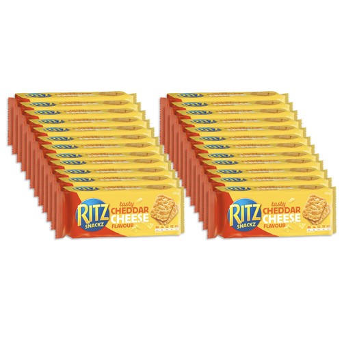 24pc Ritz Snackz Tasty Cheddar Cheese Savoury Crackers Biscuits Snacks ...