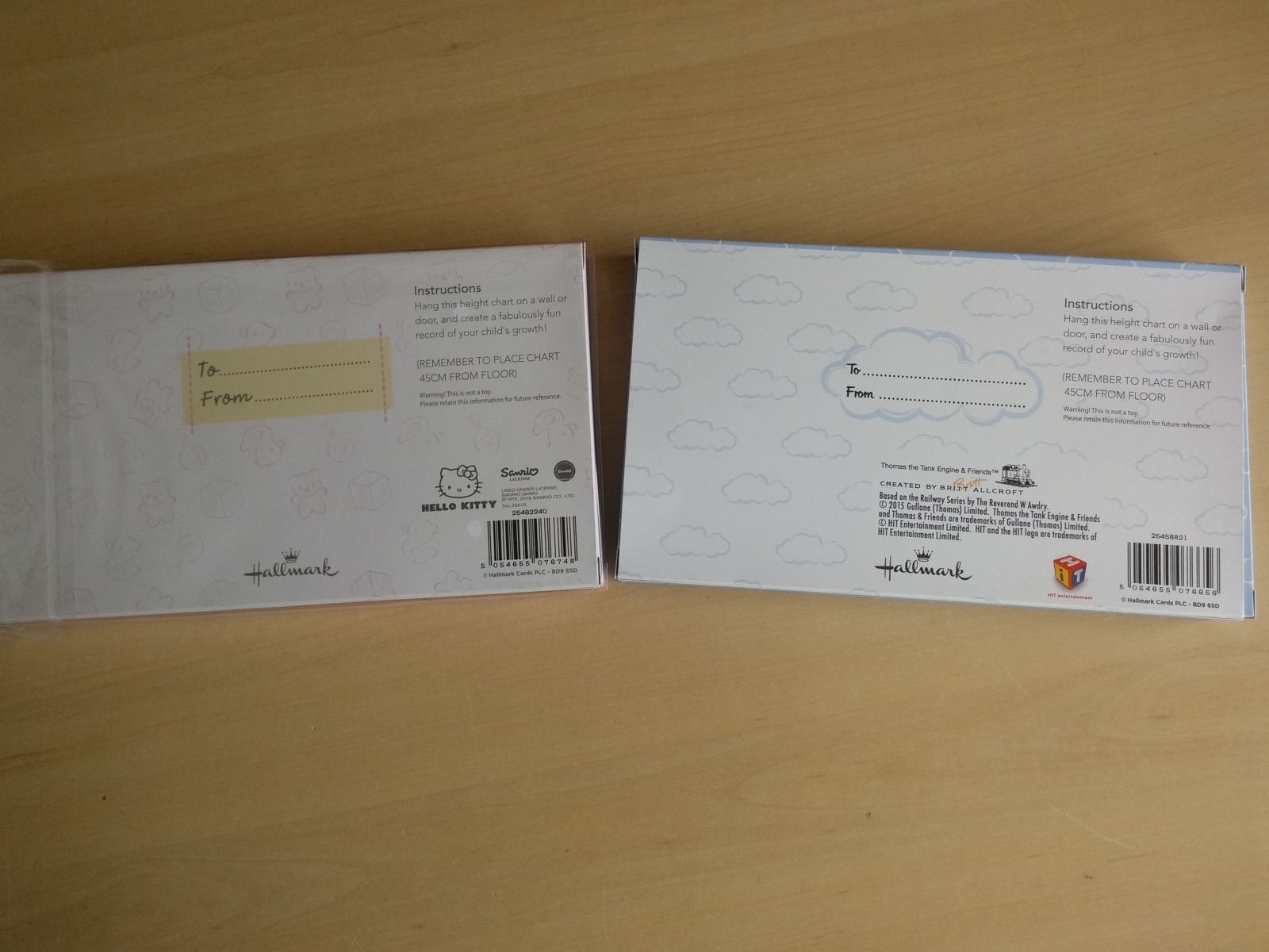 HELLO KITTY THOMAS TANK ENGINE FROZEN ELSA KIDS CHILD HEIGHT MEASURE ...