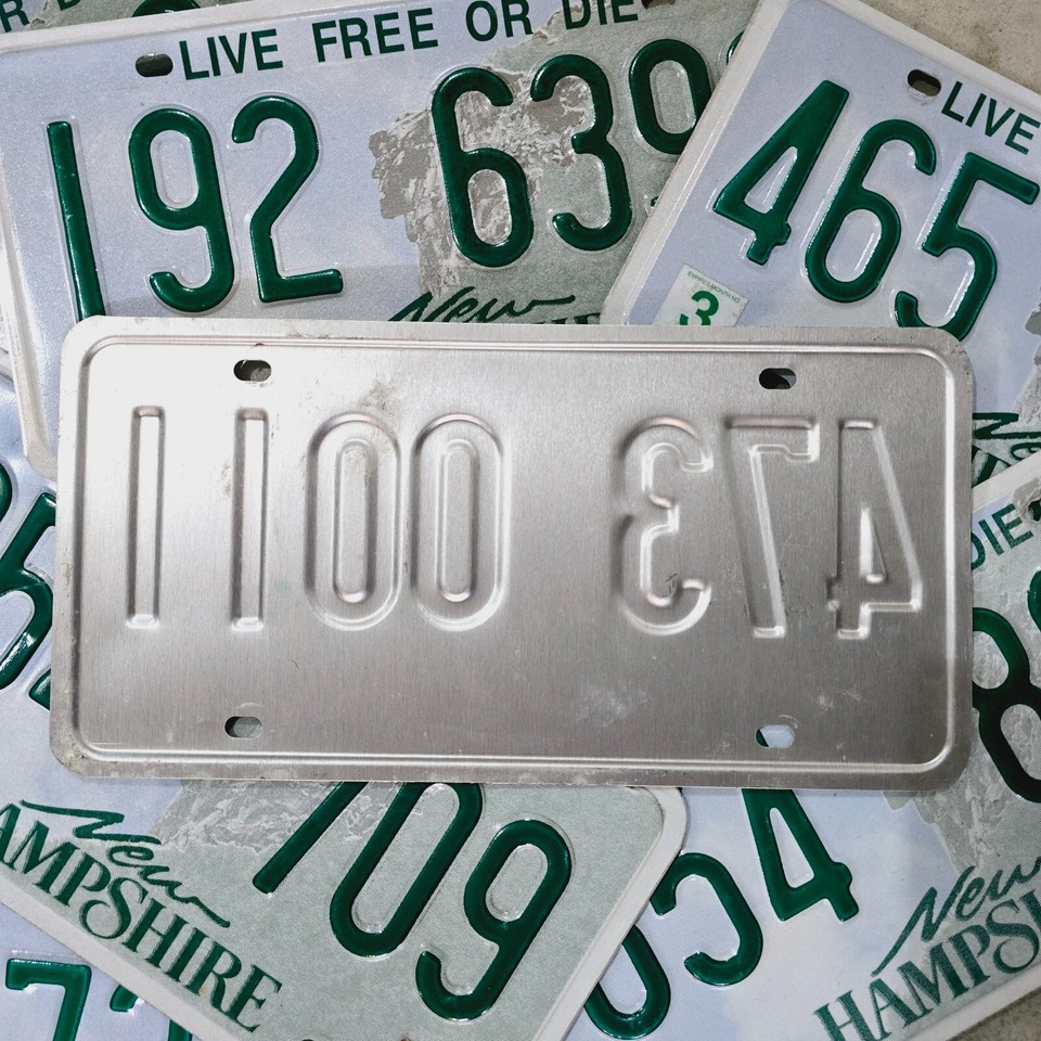 NEW HAMPSHIRE LICENSE PLATE 🔥FREE📬🔥 1 w/RANDOM #'s ~ LIVE FREE OR DIE ...