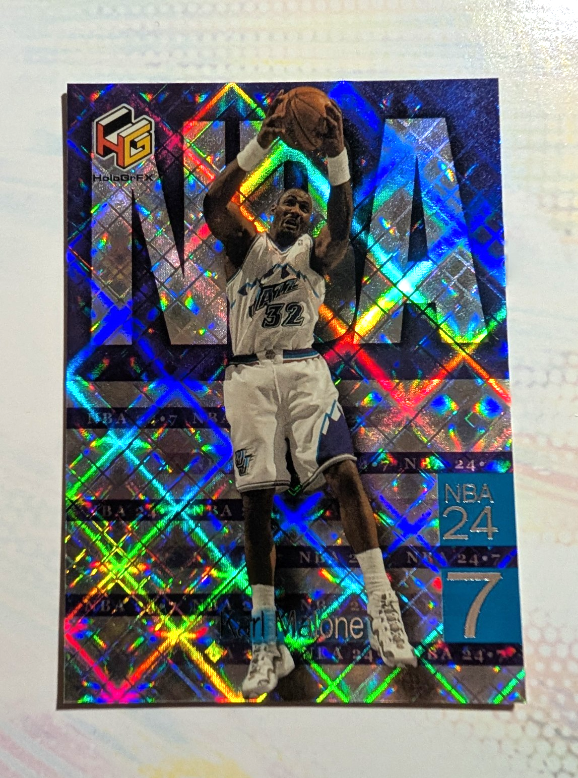 1999-00 Upper Deck HoloGrFX #N15 Karl Malone NBA 24-7 | eBay