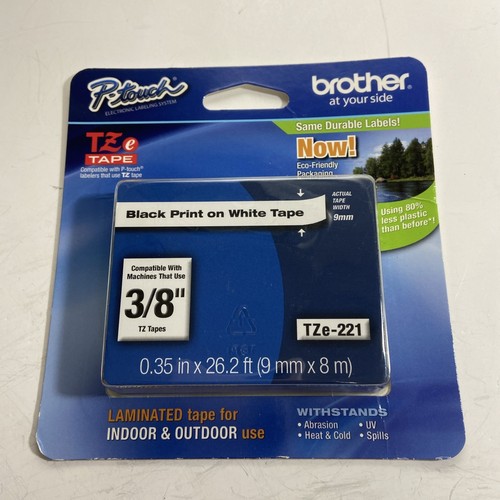 Brother P-Touch TZe-231 BLACK ON WHITE Label Tape TZe231 - 0.35in x 26 ...
