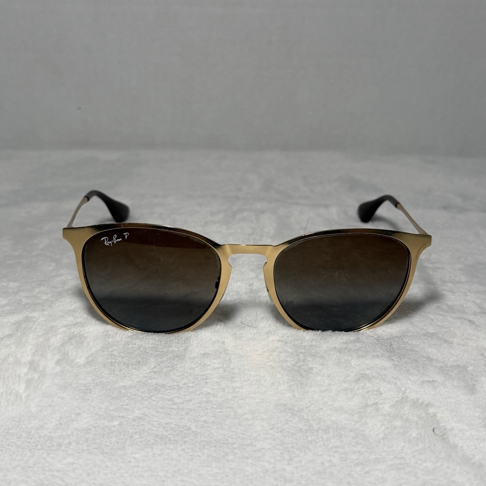 Ray-Ban Erika Gold Metal Polarized Sunglasses RB3539 - Excellent | eBay
