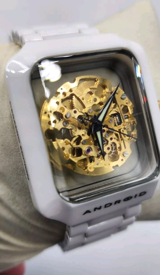 Android (Aragon) Mystique White Ceramic AD395 Automatic Skeleton 38mm ...